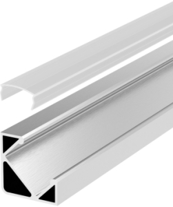 1m Surface/Recessed Corner LED Profile P3 C/W Clear Cover