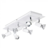 MiniSun Rectangular Plate 6 Way Spotlight Chrome