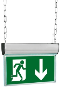 LED 240V Aluminium Suspended IP40 Emergency Exit Sign
