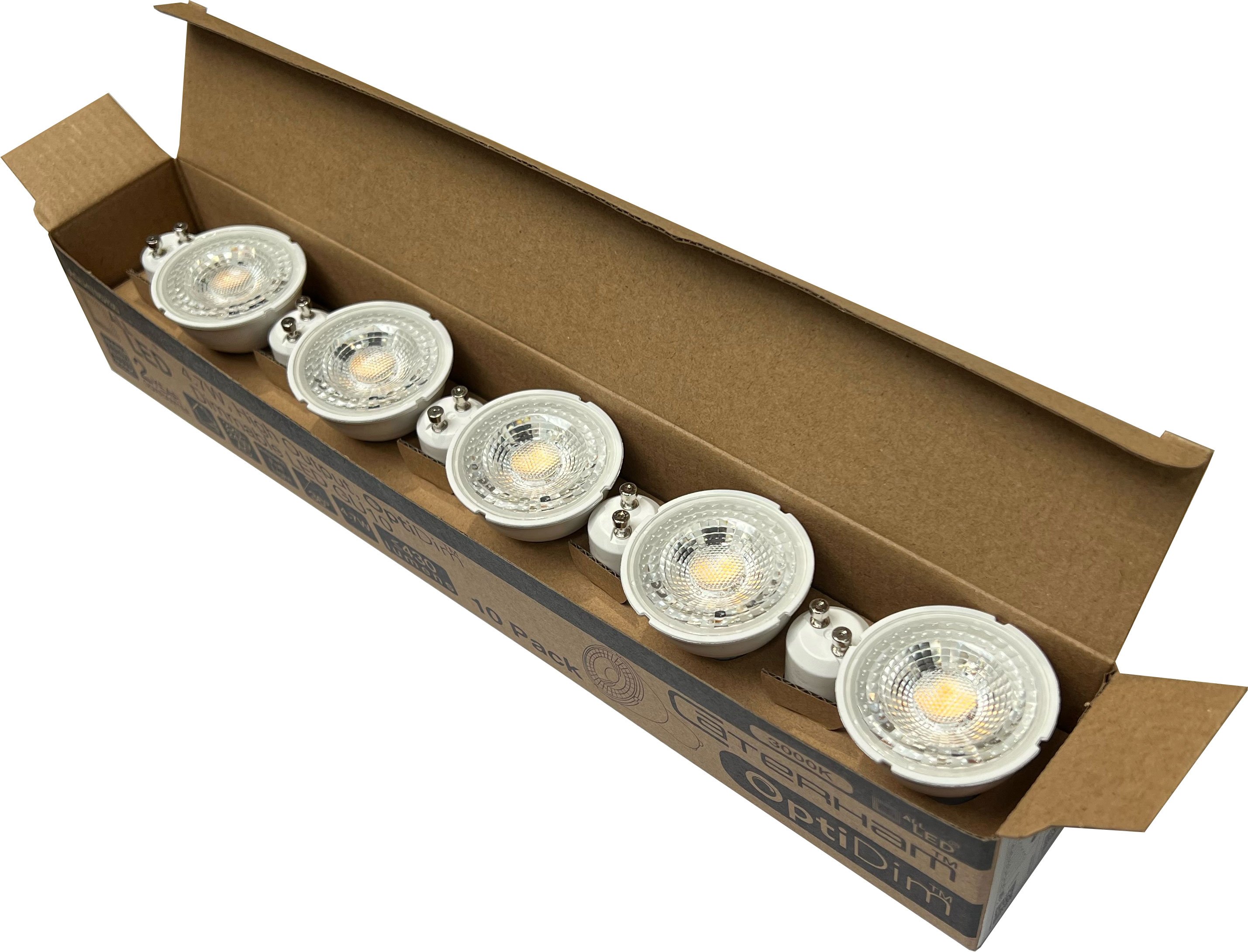 Get 10x All LED Dimmable LED GU10 4.7W Warm White (50W Alternative ...