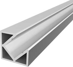 10mm x 10mm 1 Metre Silver Tech-Light 863501 Corner Aluminium LED ...