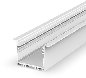 2 Metre Recessed White LED Profile (41.4mm x 25mm) P22-1