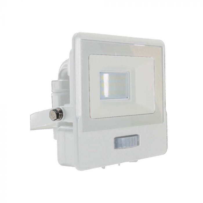 V-Tac 10W PIR Sensor Floodlight: Samsung Chip, 6500K White Light, 100ft ...