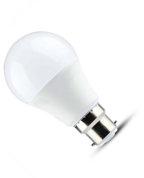 V-Tac 8.5W A60 Thermal Plastic LED Bulb | B22 Base | 6500K White