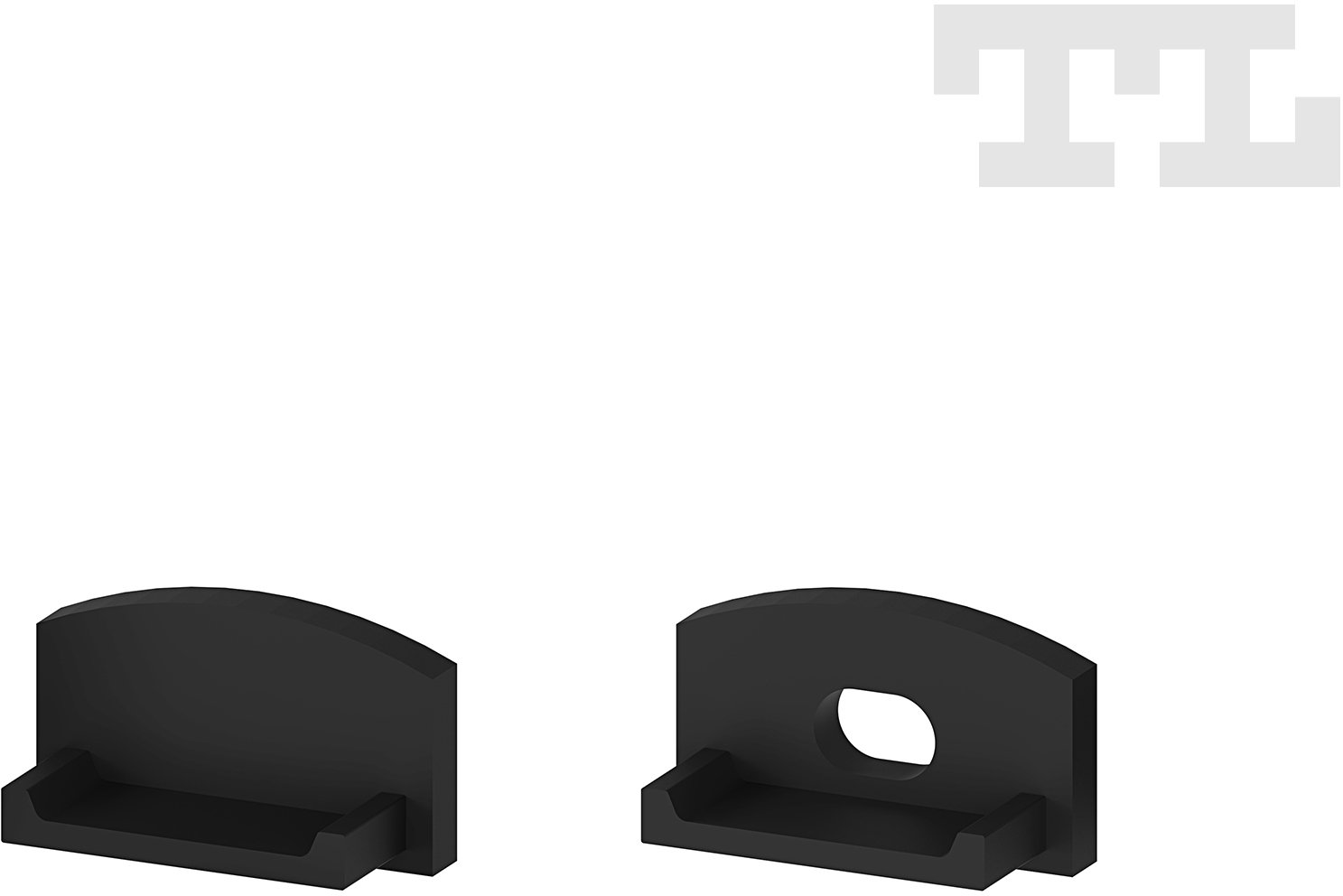 P4-1 Strip Recessed Black Profile End Cap Set (Part No. 77047016 ...