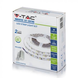 V-Tac LED Strip Warm White 5m Complete Kit With Plug