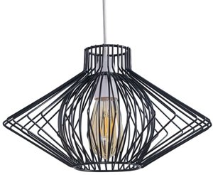 25581 Sinat Black Wire Frame Pendant Shade: Modern and Stylish Lighting ...