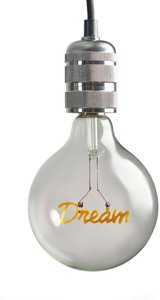 Add a Vintage Touch with the Worded E27 Dream Globe Bulb - 25894