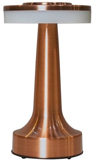 IP44 Talence Copper LED Rechargeable Touch Table Lamp - Minisun 25978 ...