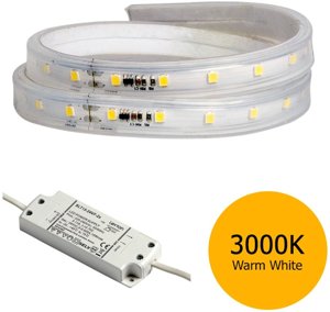 IP67 LED Strip 3m Warm White 24 Volt (Complete Kit)