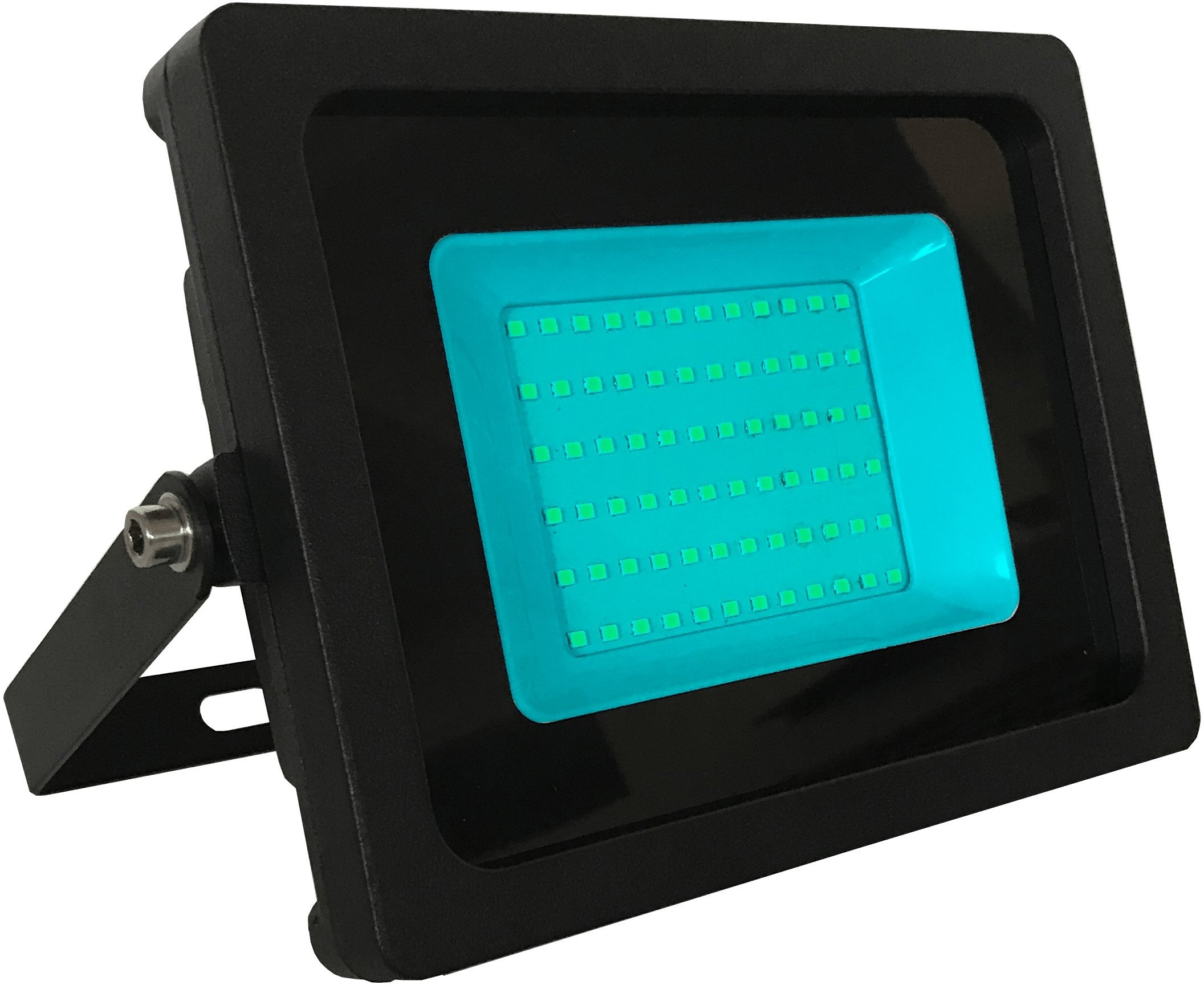 30w Cyan Coloured LED Slimline Floodlight with 120 Beam Angle