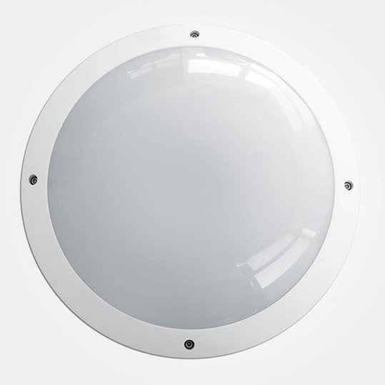 Eterna LED Wall Light with Diffuser + MW Sensor White Aluminium