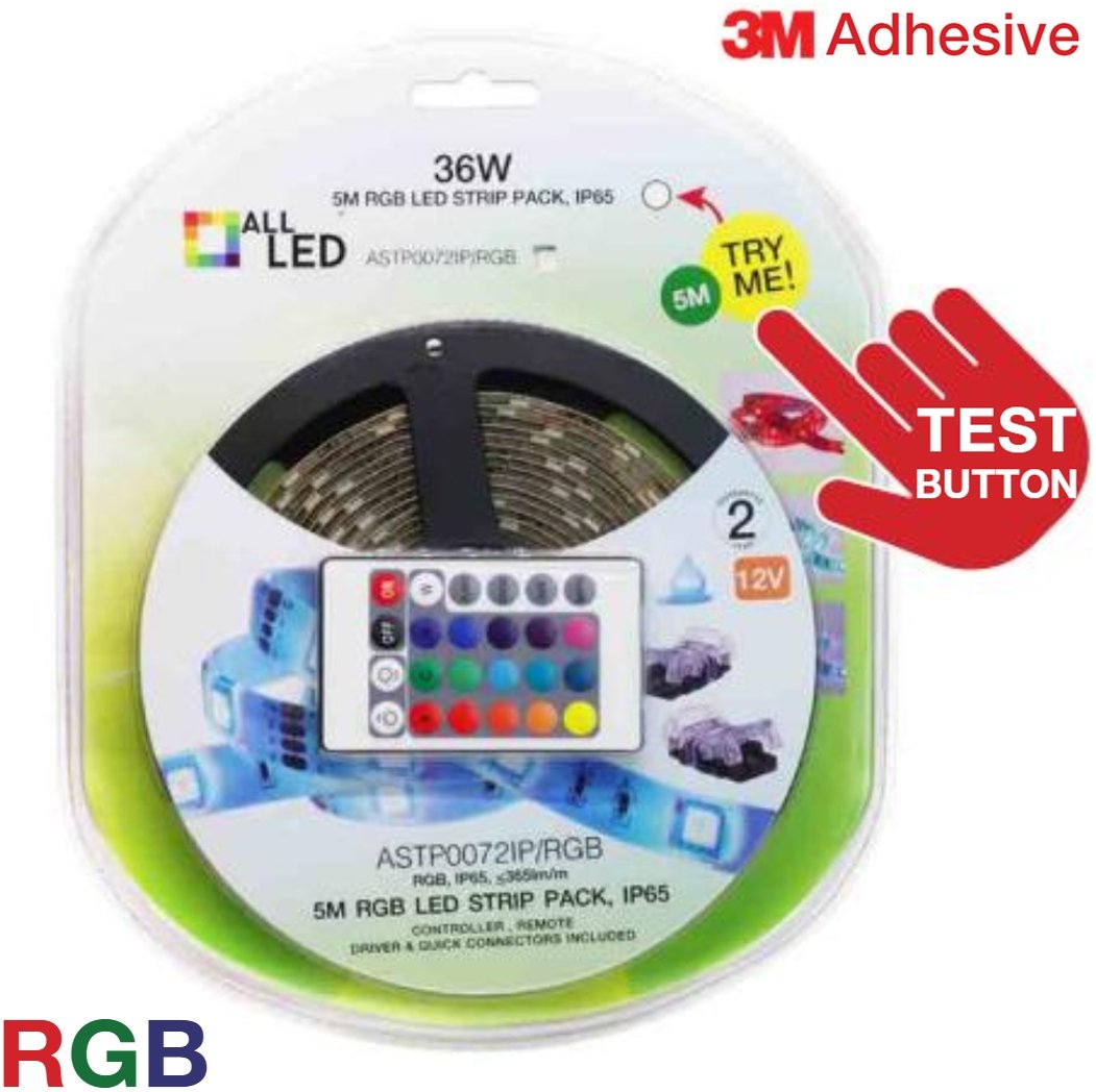 5m LED Strip Pack RGB IP65 with Controller