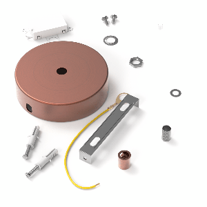 Stylish Calex Metal Ceiling Rose 1 Hole in Matt Copper - CAL-940018