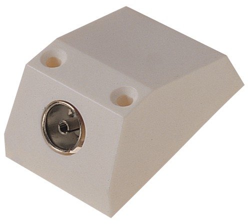 Single TV Socket-Surface Mount, Nickel,White