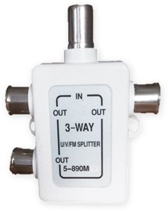 TV 3-Way Splitter Combiner, Nickel, White (7116) | Reliable Signal ...