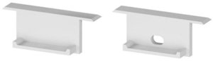 P14-2 Strip Recessed Profile End Cap Set Grey (C15 Cover)