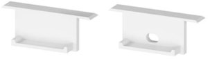P14-2 Strip Recessed Profile End Cap Set White (C15 Cover)