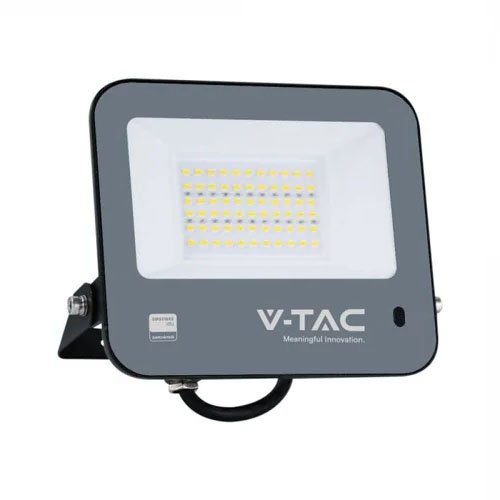 V-Tac 50W Photocell Sensor Floodlight: Samsung Chip, 6500K, Black Body ...