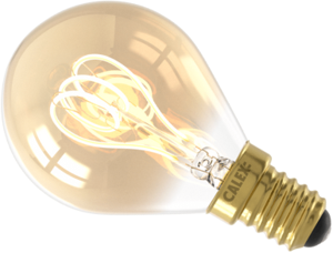 Calex 4W LED Ball Shape P45 Flex Filament Small Edison Screw Very Warm White Gold