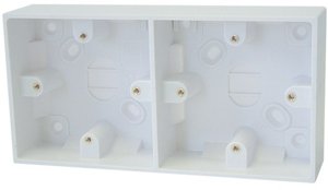 Double Gang Back Box- White