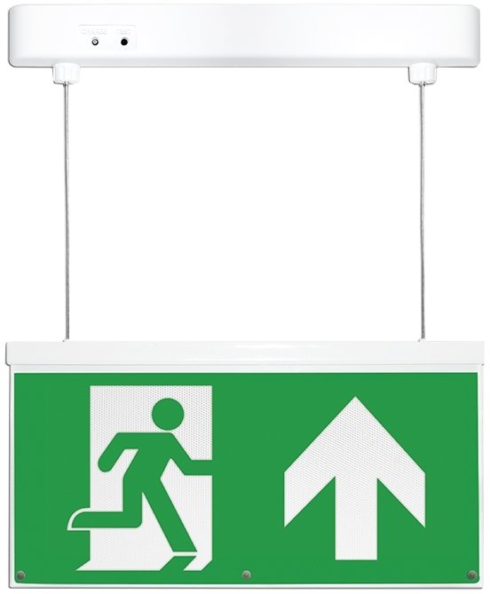 Eterna 2.3W Self Test LED Emergency Hanging Exit Sign with Legend