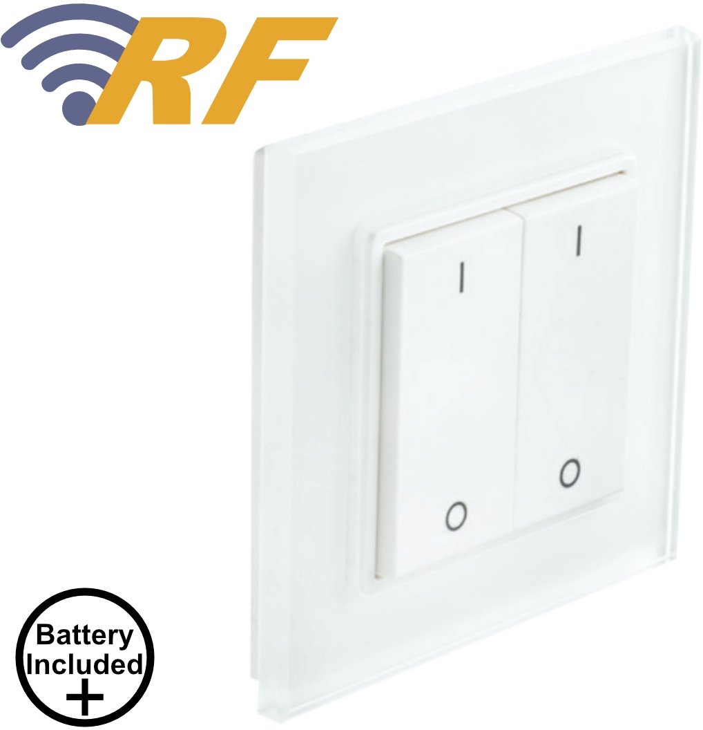 2 Gang Decorative RF Transmitter Switch