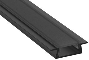 Enhance Your Lighting: 2 Metre Recessed Carbon Black Aluminium LED ...