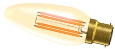 3.3W Dim Bell Lighting LED Candle bulb Very Warm White (827) 240V