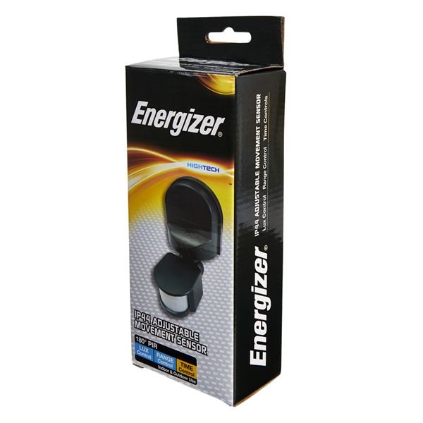 Large Energizer PIR 180 Degree Motion Sensor - Black