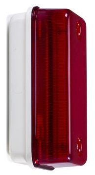 8W 100-277V LED Bulkhead Red Opal Cover