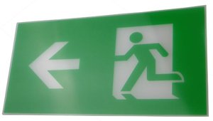 Exit Legend Left Arrow for Emergency Exit Box EBMLED