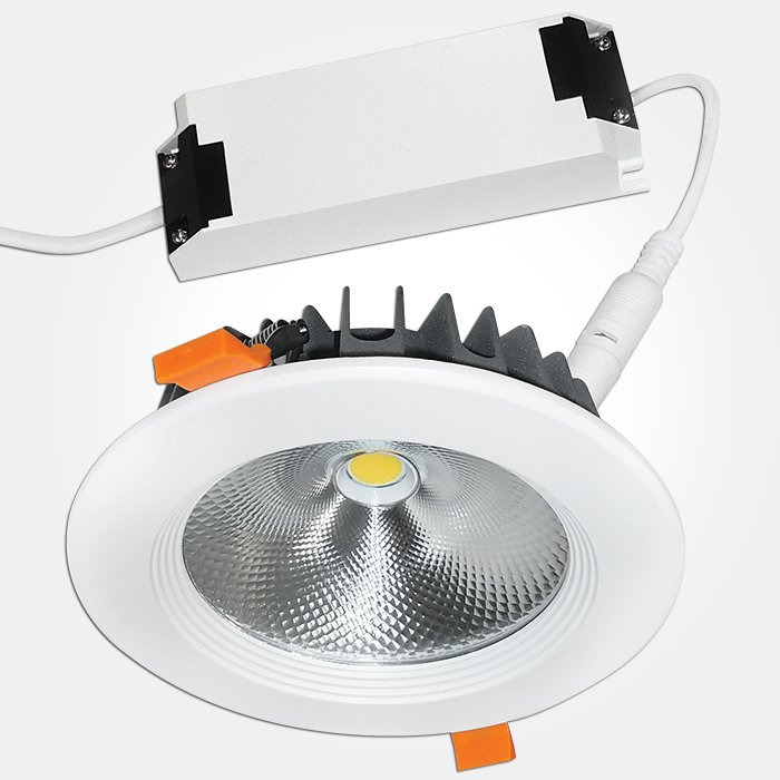 An Eterna 25W Dimmable LED Commercial Downlight 4000K 2400 lumens