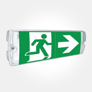 Eterna 7W LED Self Test Emergency Bulkhead with Legend Set