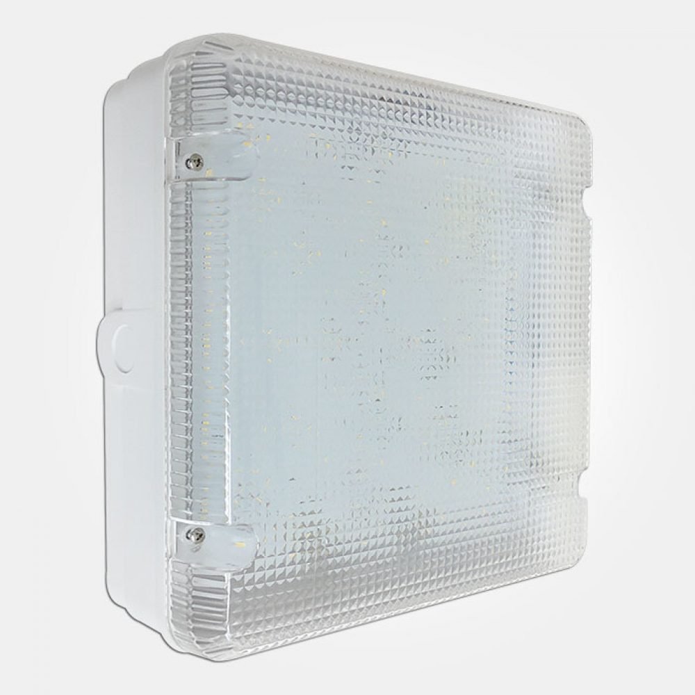 Eterna LED Fitting + MW Sensor + Prismatic Diffuser 18 Watt 4000K