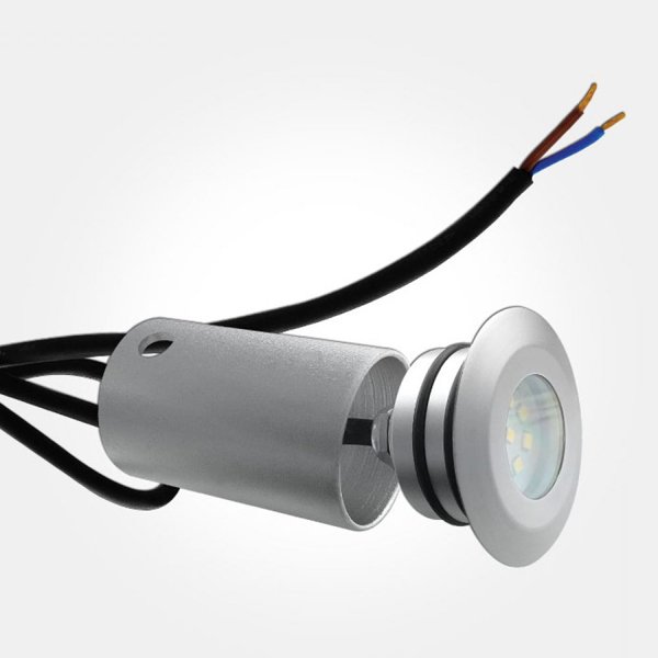 Eterna LED Deck/Plinth Light 2W Matt Silver 4000K (IP65 Rated)