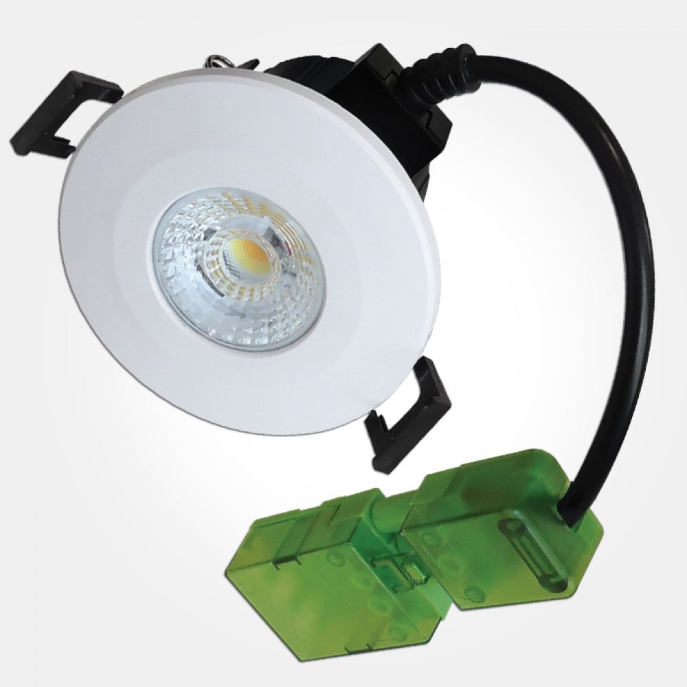 Eterna IP65 8W White Integrated Fixed LED Fire Rated Downlight