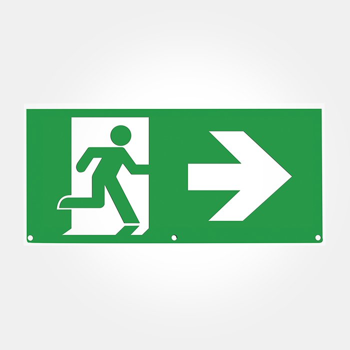 Eterna Double sided ISO Left Right Legend for Hanging Exit Sign