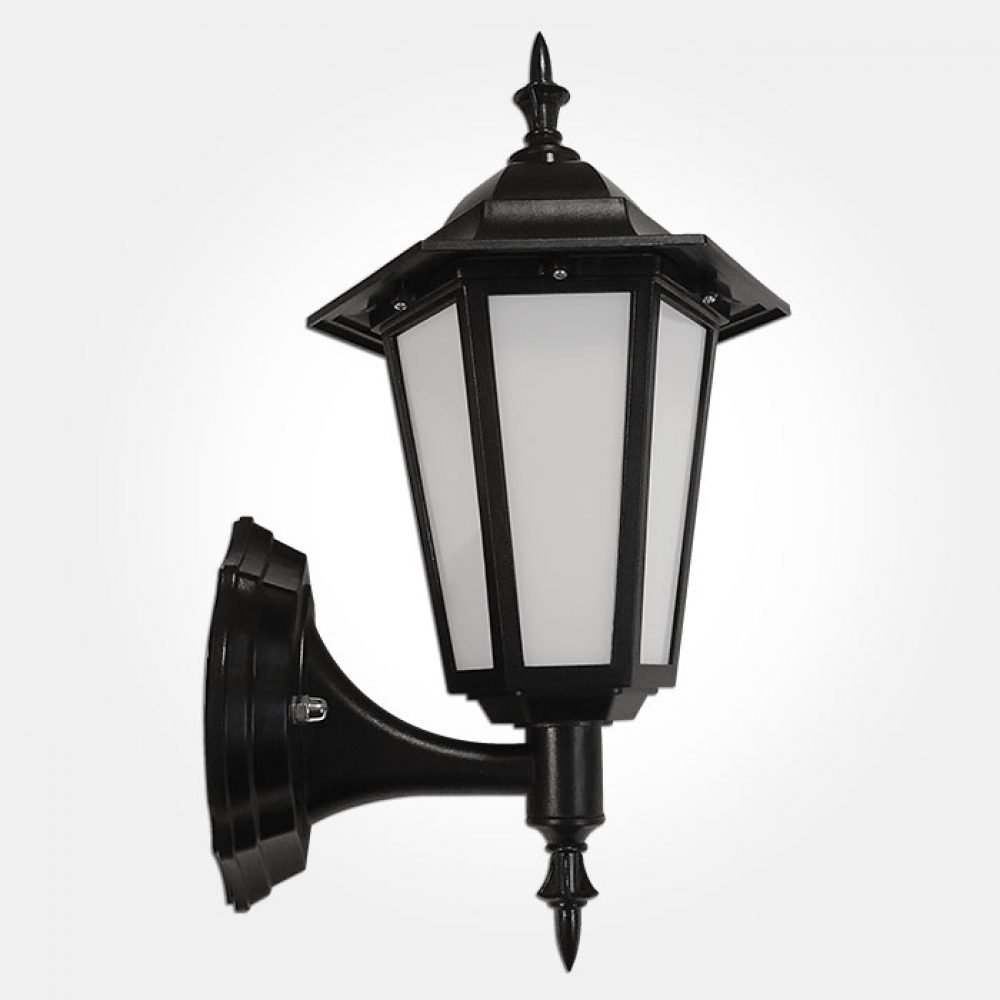 Eterna Outdoor IP44 7W LED Black Wall Lantern