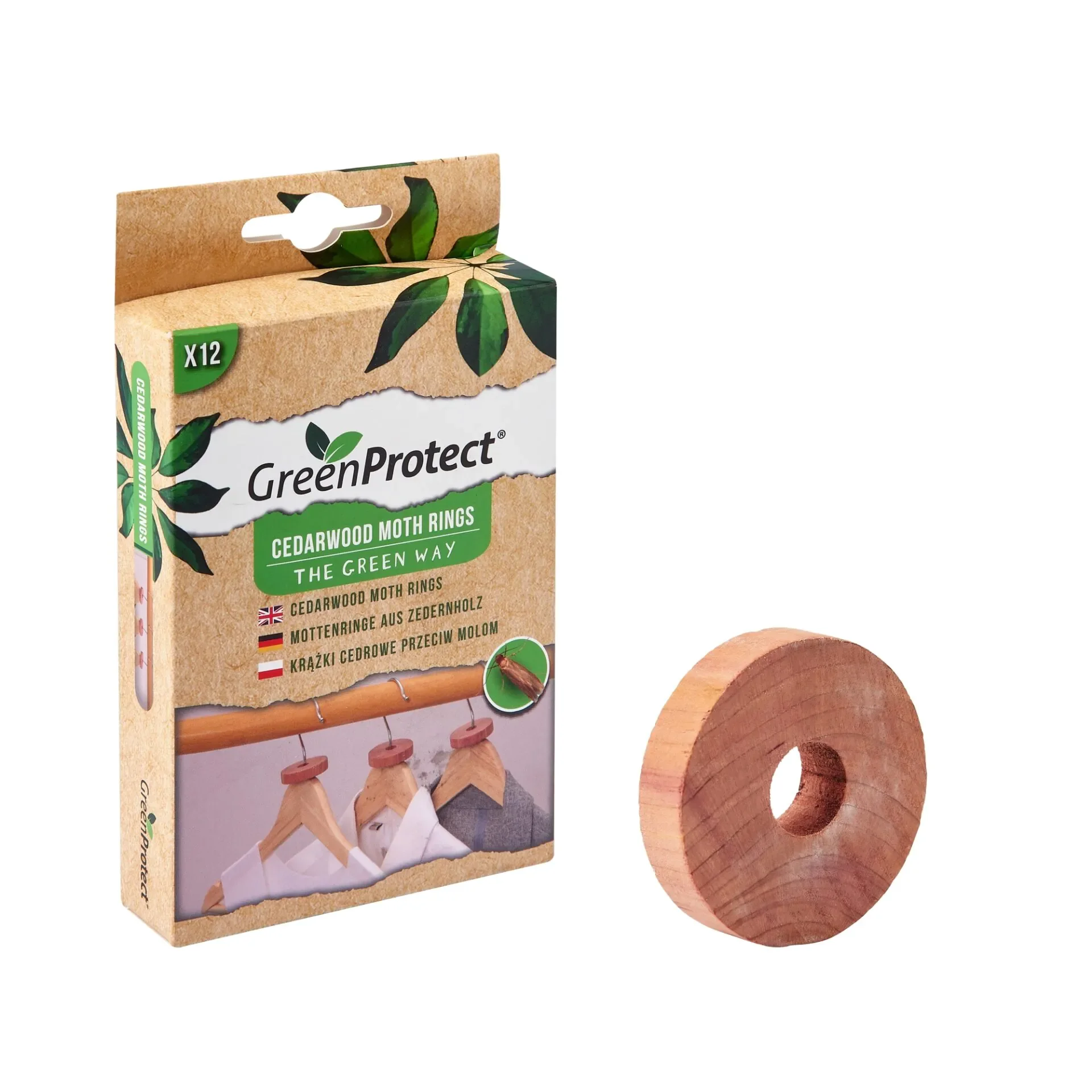 Cedarwood Moth Rings: Pack of 12 for Green Protection - Item 1103004548