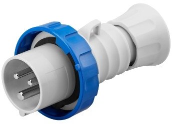 16A IP66/67/68/69 2P+E Blue Industrial Plug + Screw Terminal 230V