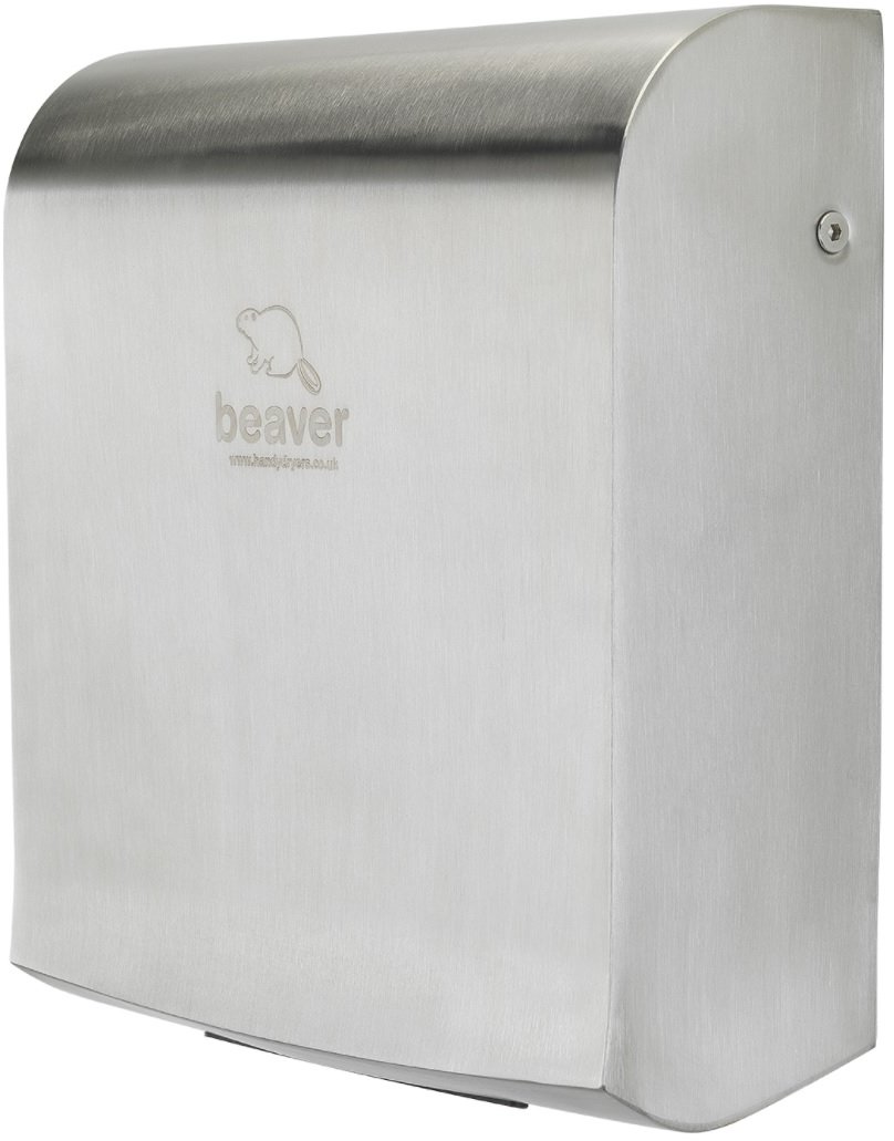 0.9kW Steel Finish Beaver Slimline Hand Dryer by Handy Dryers