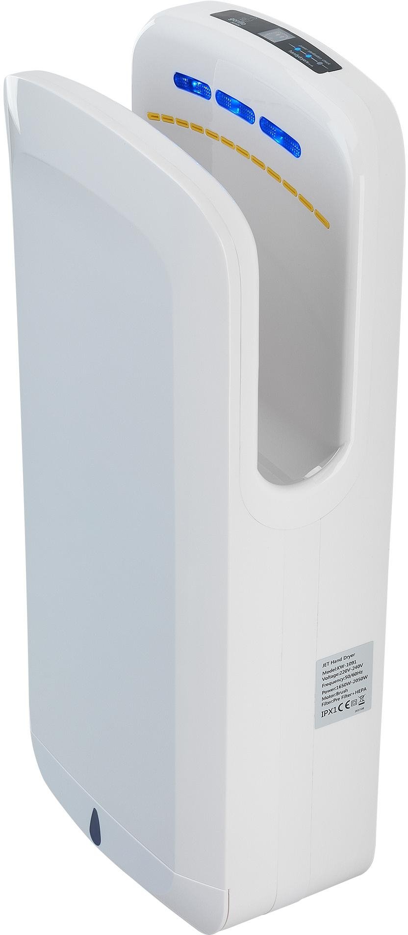 1.8kW Gorillo Junior White Hand Dryer by Handy Dryers