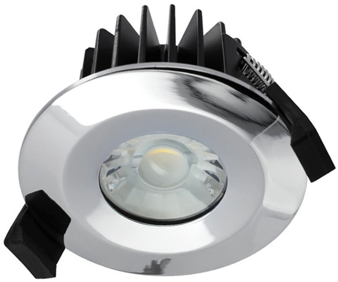 Integral Chrome Dimmable LED Downlight 6w IP65 ILDLFR70B008
