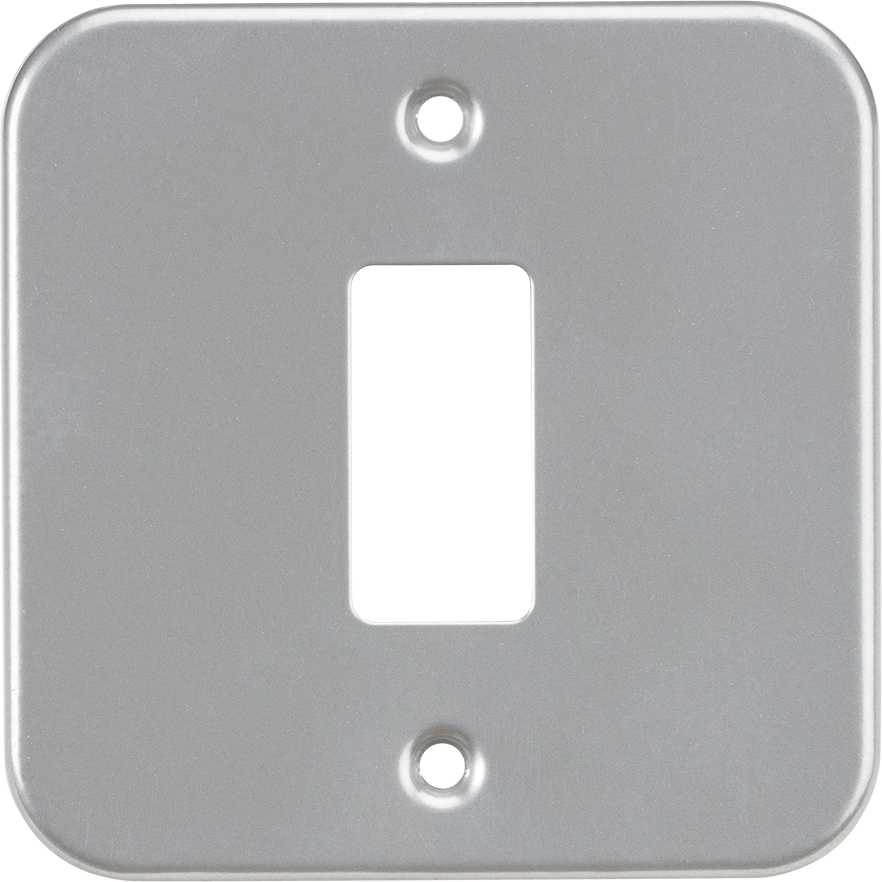 Knightsbridge 1 Gang Metal Clad Grid Faceplate Knightsbridge 1 Gang Metal Clad Grid Faceplate