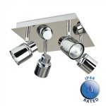 MiniSun 4 Way Square Base Spotlight Chrome