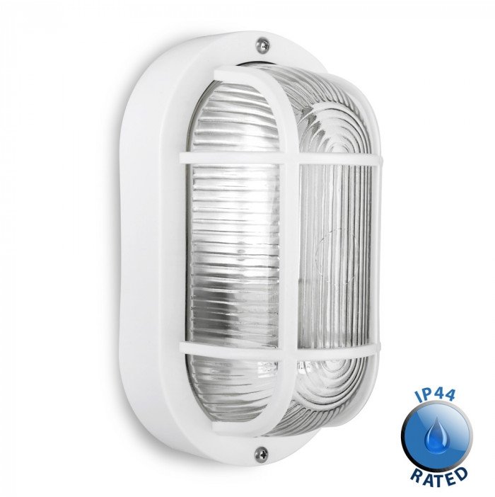 Carnforth White IP44 Outdoor Bulkhead