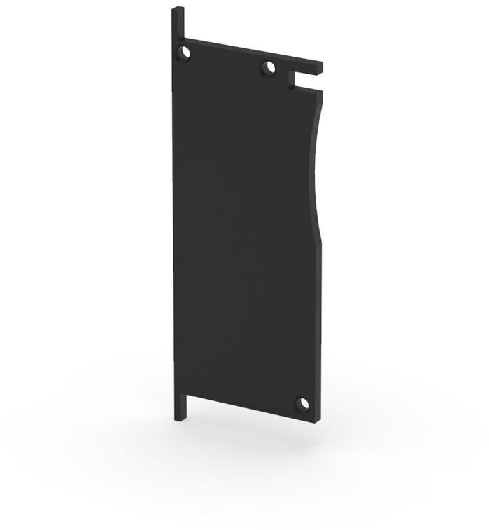 P26-1 Recess Black Profile End Cap Without Hole Right Screws Inc