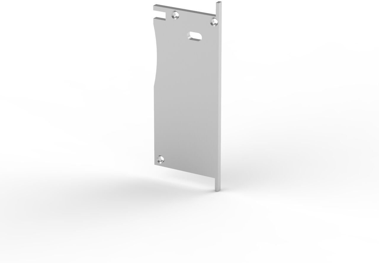 P26-1 Wall Recessed Profile End Cap With Hole Left (Screws Inc.)