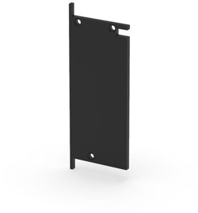 P26-2 Recess Black Profile End Cap Without Hole Right Screws Inc